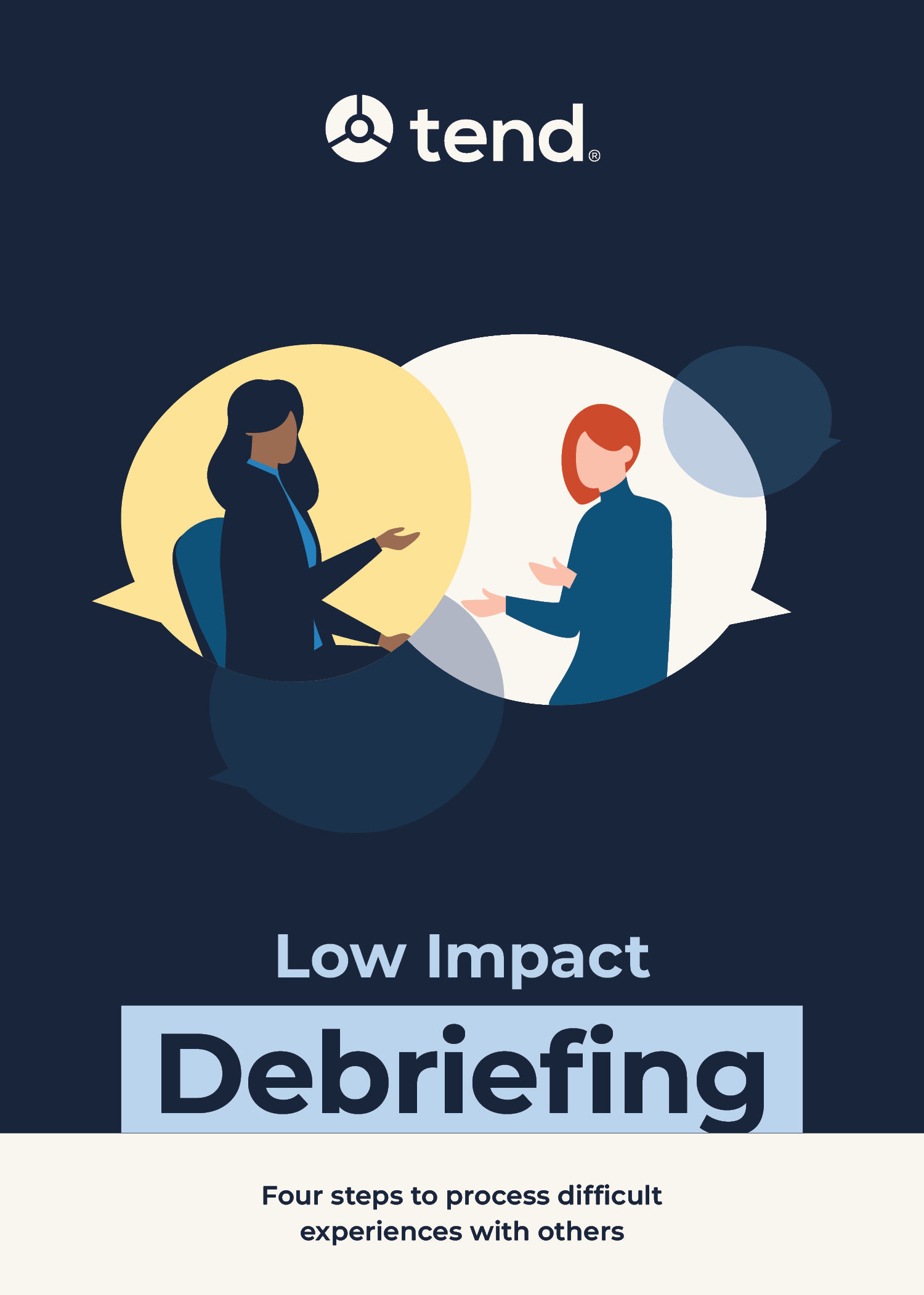 Low Impact Debriefing Postcard | The TEND Toolkit